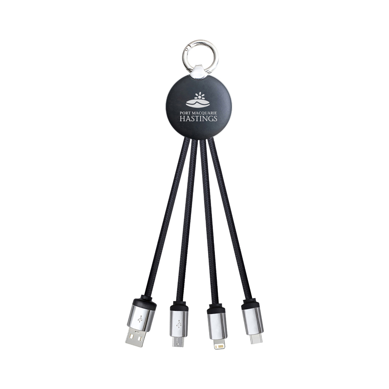 Atesso 3n1 Light Up Charge Cable - Round | Frame Promotional Products